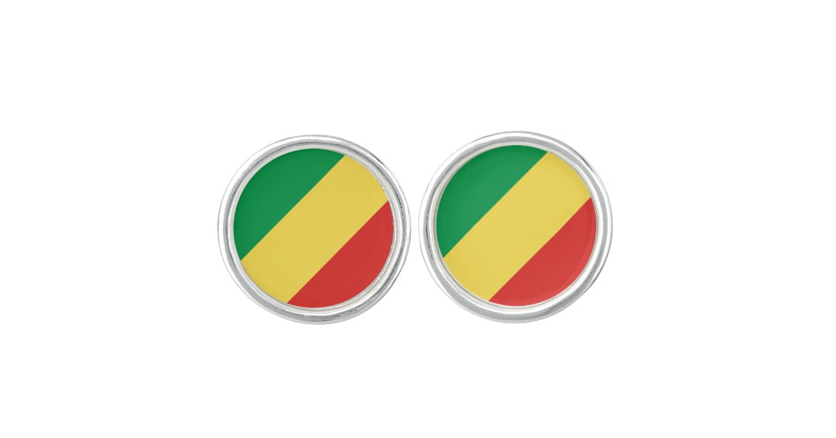 Republic of the Congo Flag Cufflinks | Zazzle
