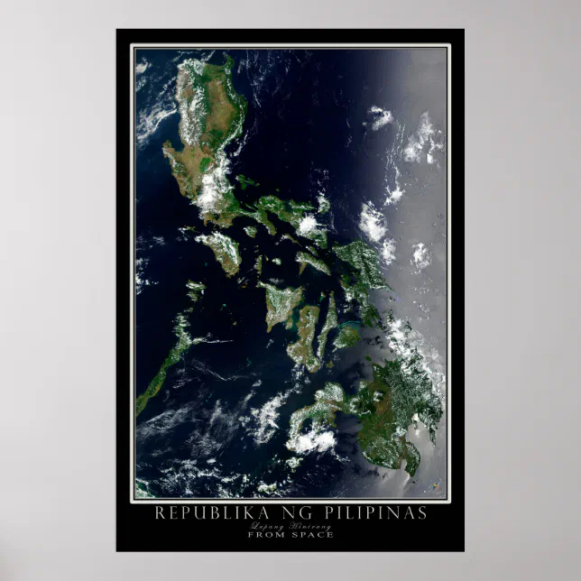 Republic of the Philippines Satellite Poster Map | Zazzle