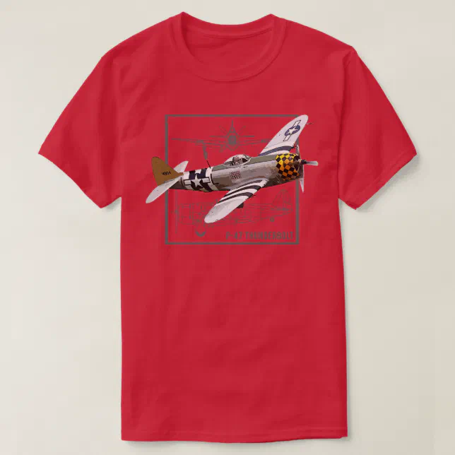 Republic P47 Thunderbolt WW2 Fighter Plane T-Shirt | Zazzle