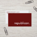 republican. business card | Zazzle