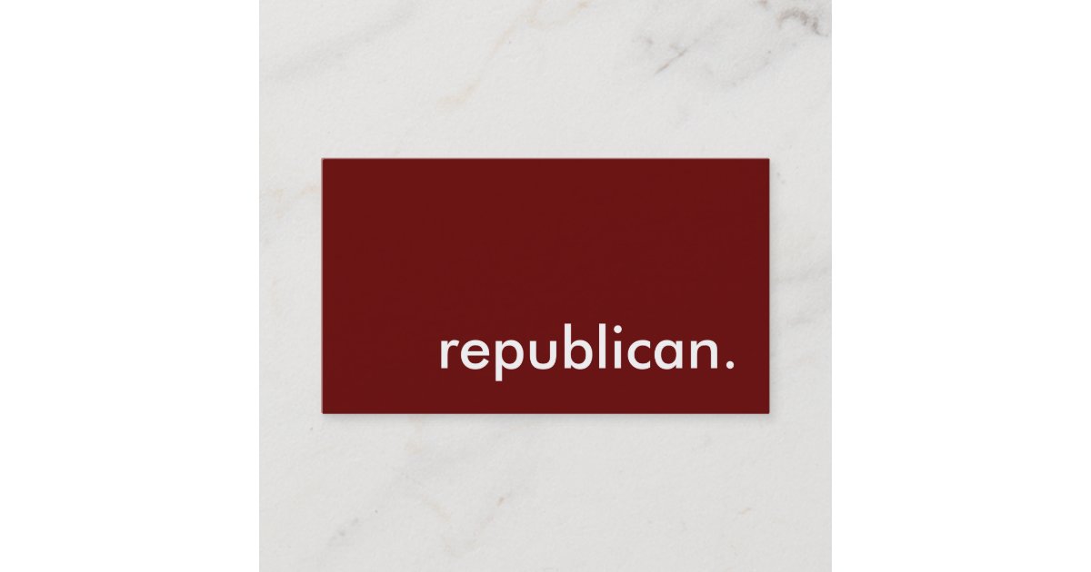 republican. business card | Zazzle