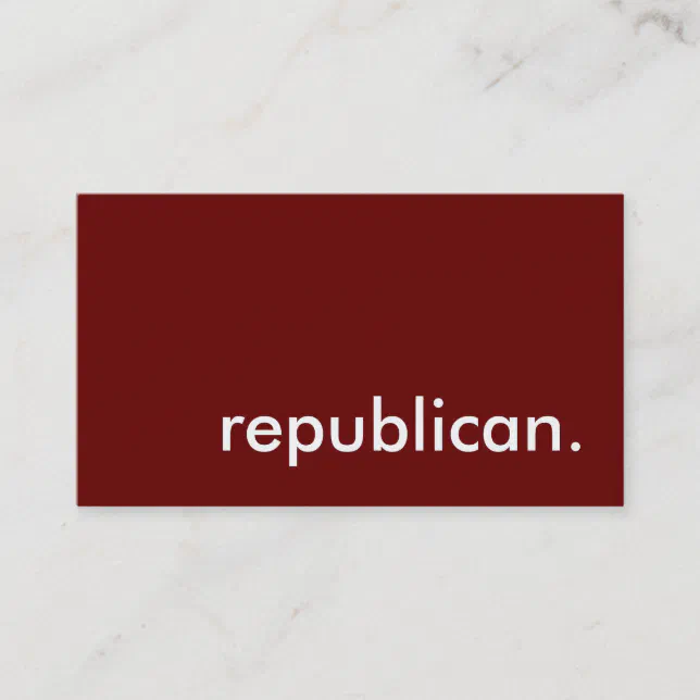 republican. business card | Zazzle