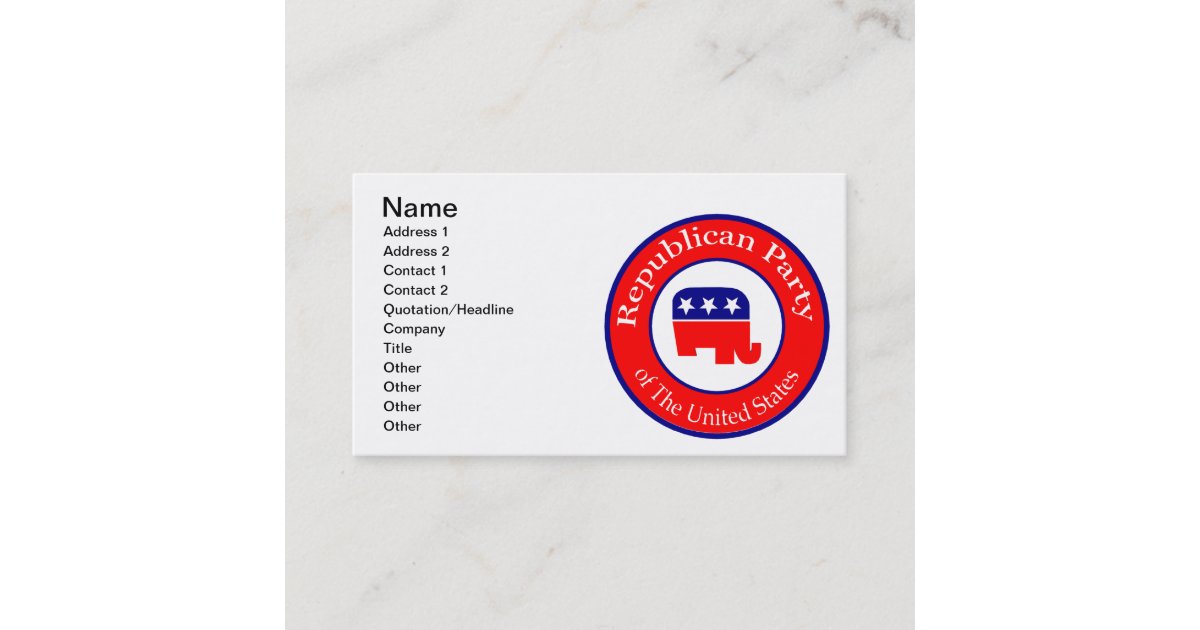 Republican Campaign Business Card | Zazzle