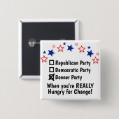 Republican Democratic Donner Party Funny Political Button | Zazzle