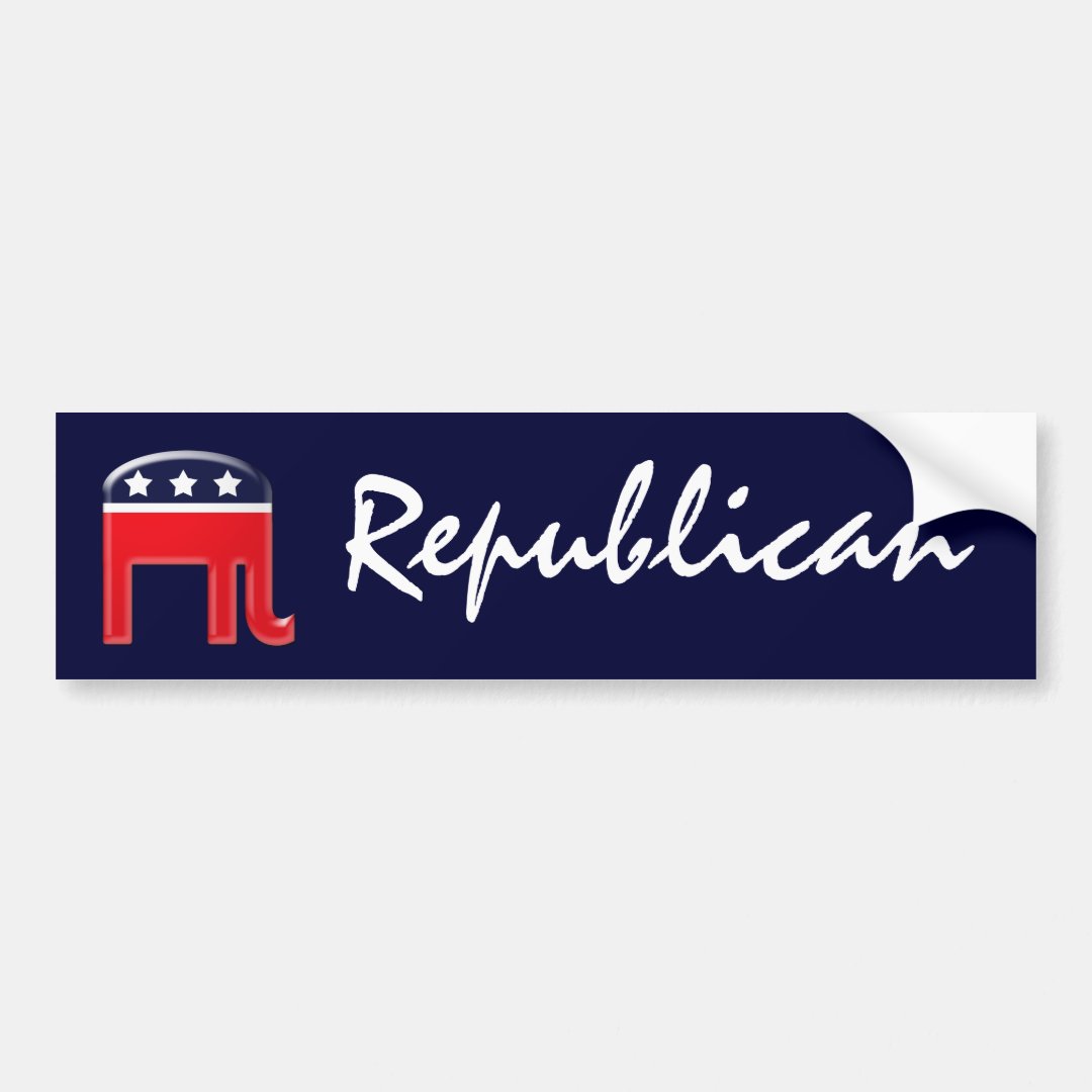 Republican elephant bumper sticker | Zazzle