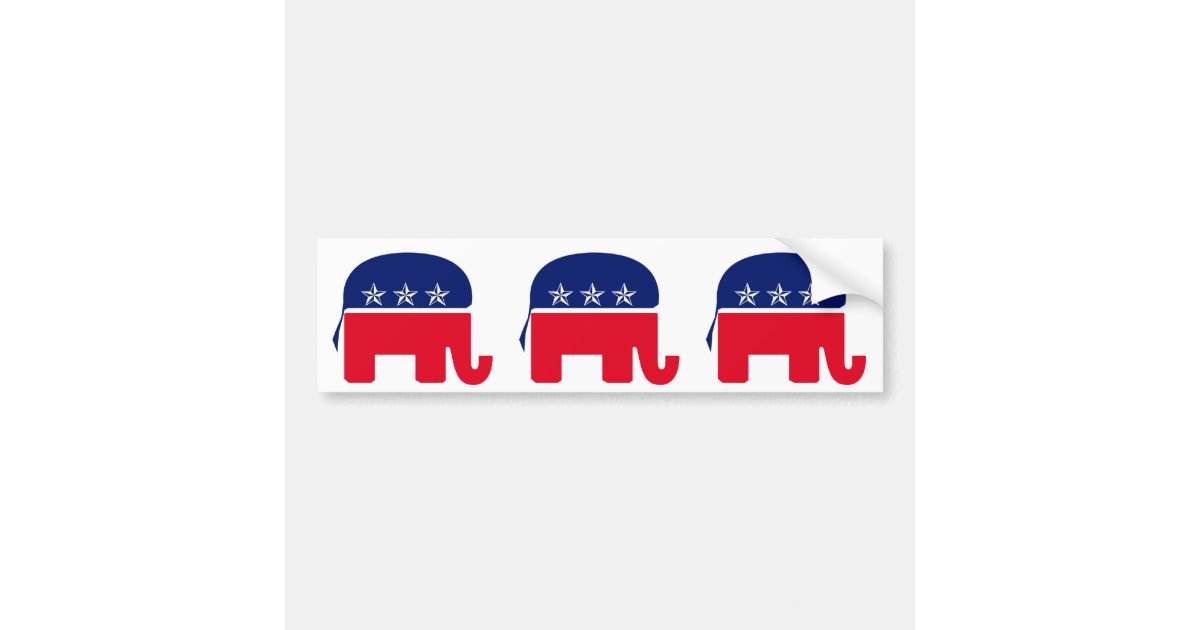Republican Elephant Bumper Sticker | Zazzle