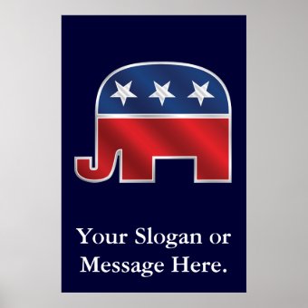 Republican Elephant Custom Poster | Zazzle