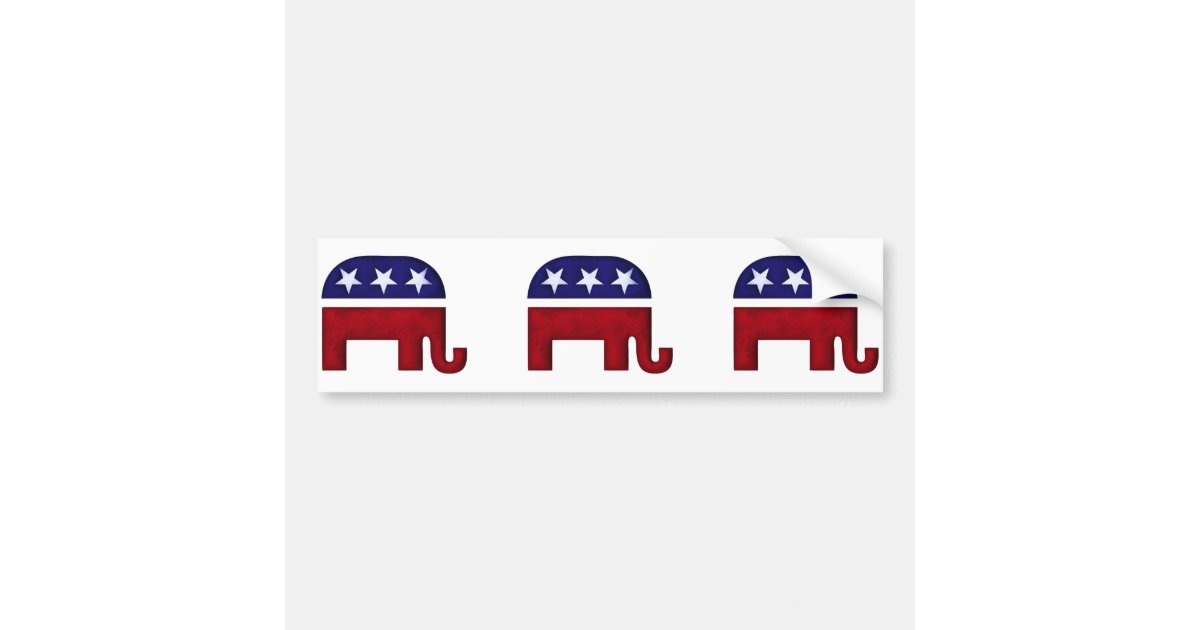 Republican elephant logo bumper sticker | Zazzle