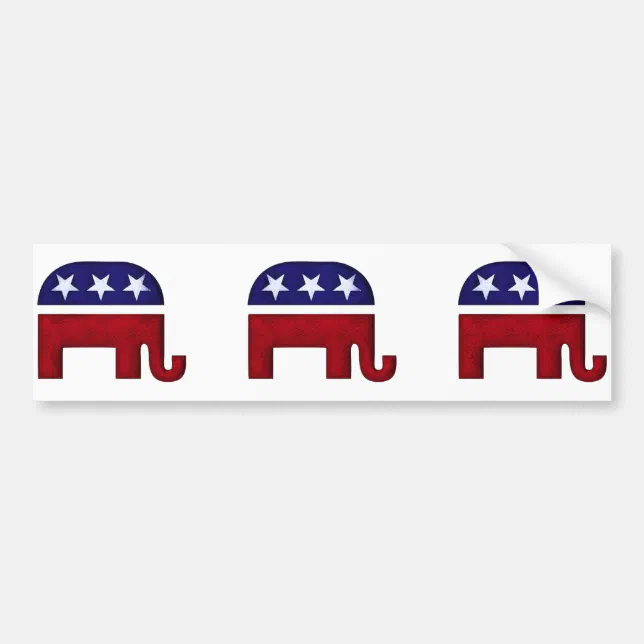 Republican elephant logo bumper sticker | Zazzle