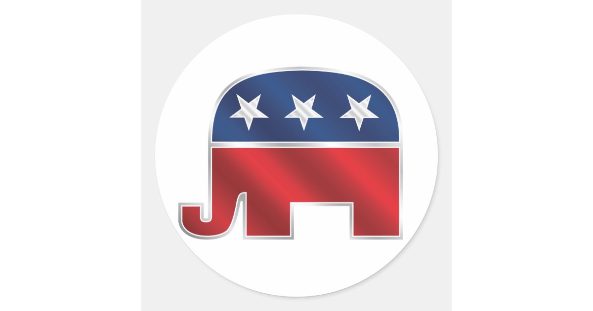 Republican Elephant Sticker | Zazzle