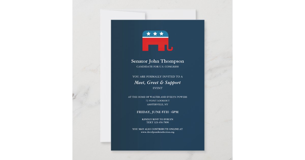 Republican Fundraising Invitations | Zazzle