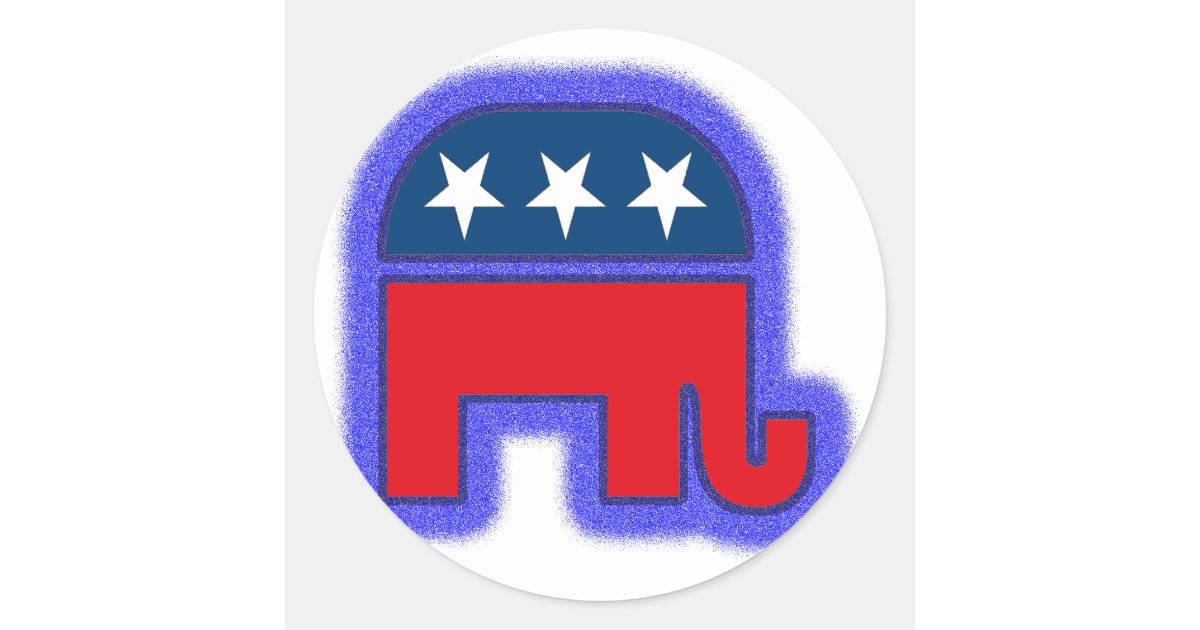 Republican Logo.tif Classic Round Sticker | Zazzle