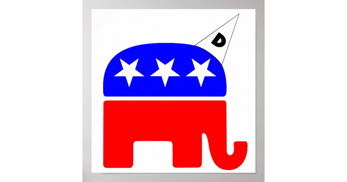Republican Party Logo Dunce Poster | Zazzle
