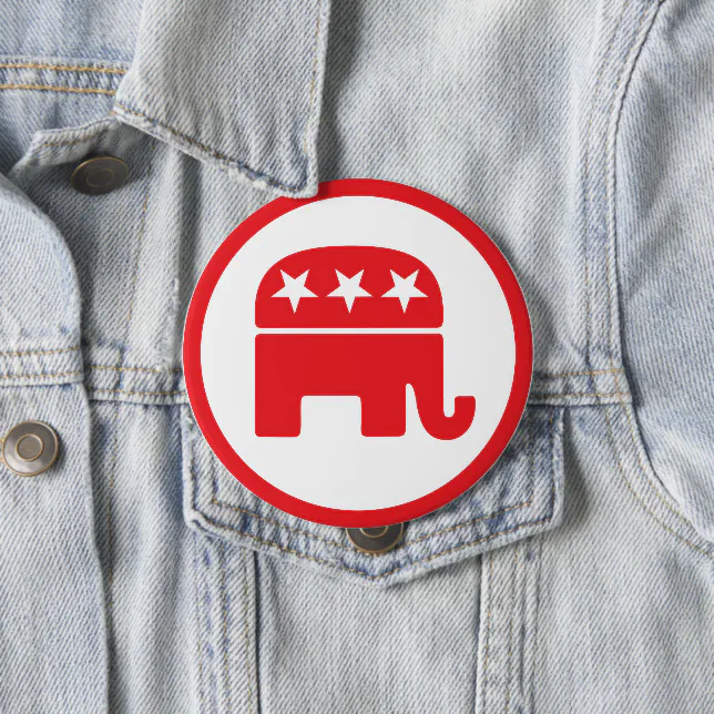 Republican Party Political Symbol (Elephant) Button | Zazzle