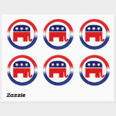 Republican Party Symbol Classic Round Sticker | Zazzle