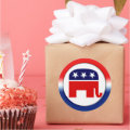 Republican Party Symbol Classic Round Sticker | Zazzle