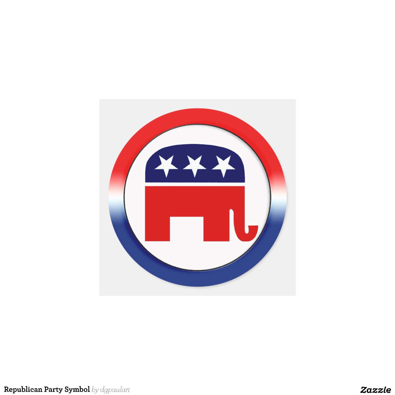Republican Party Symbol Classic Round Sticker | Zazzle
