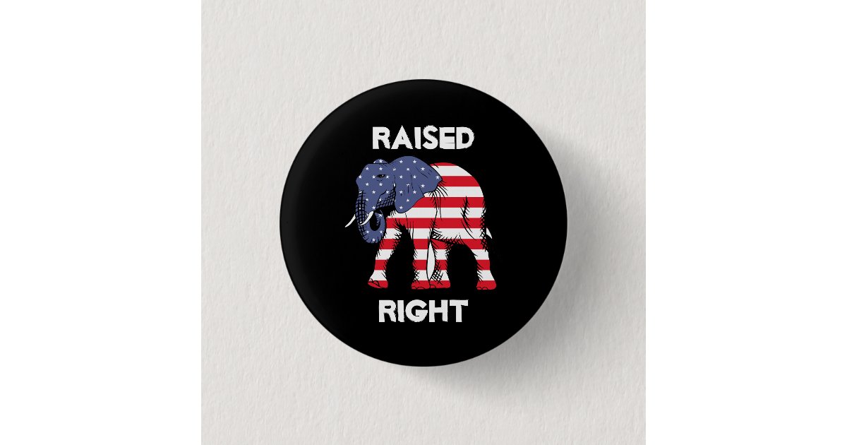 REPUBLICAN, RAISED RIGHT ELEPHANT PIN | Zazzle