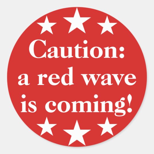 Republican red wave classic round sticker | Zazzle.com