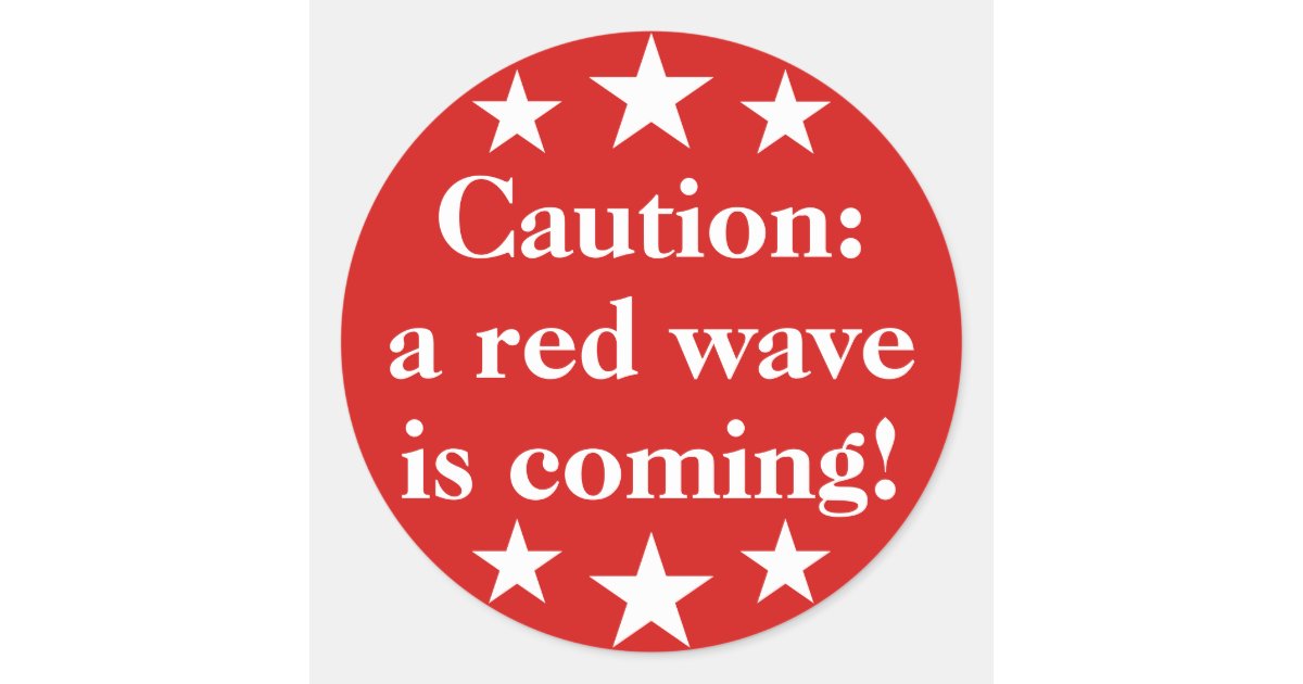 Republican red wave classic round sticker | Zazzle