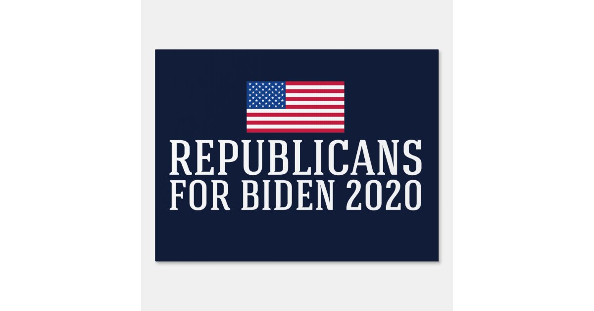 Republicans For Biden 2020 Sign Zazzle