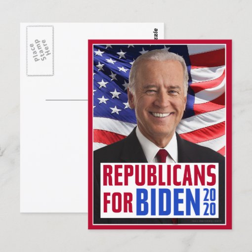 Republicans for Joe Biden 2020 US President Photo Postcard | Zazzle