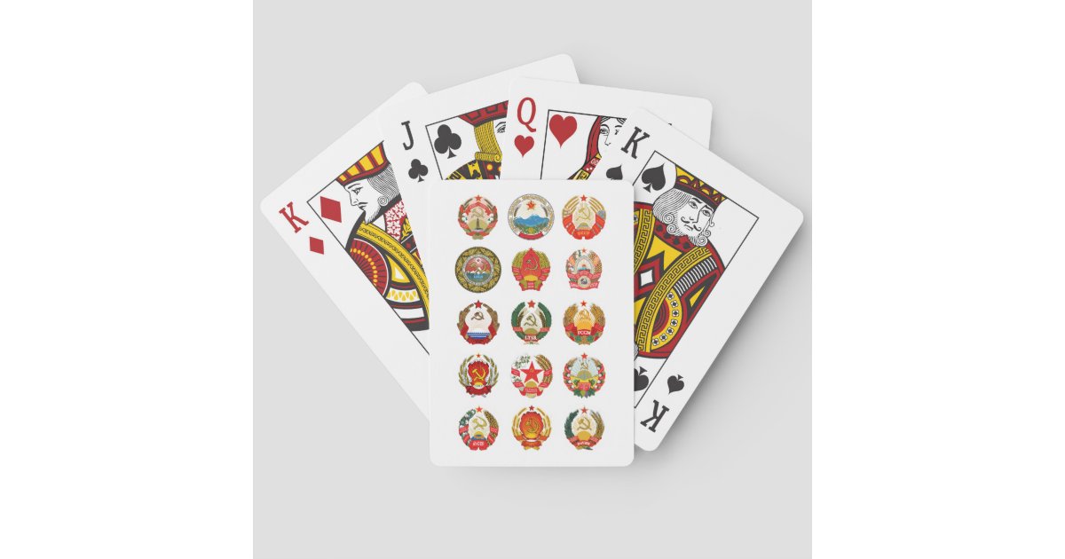 Republics of the Soviet Union Poker Cards | Zazzle