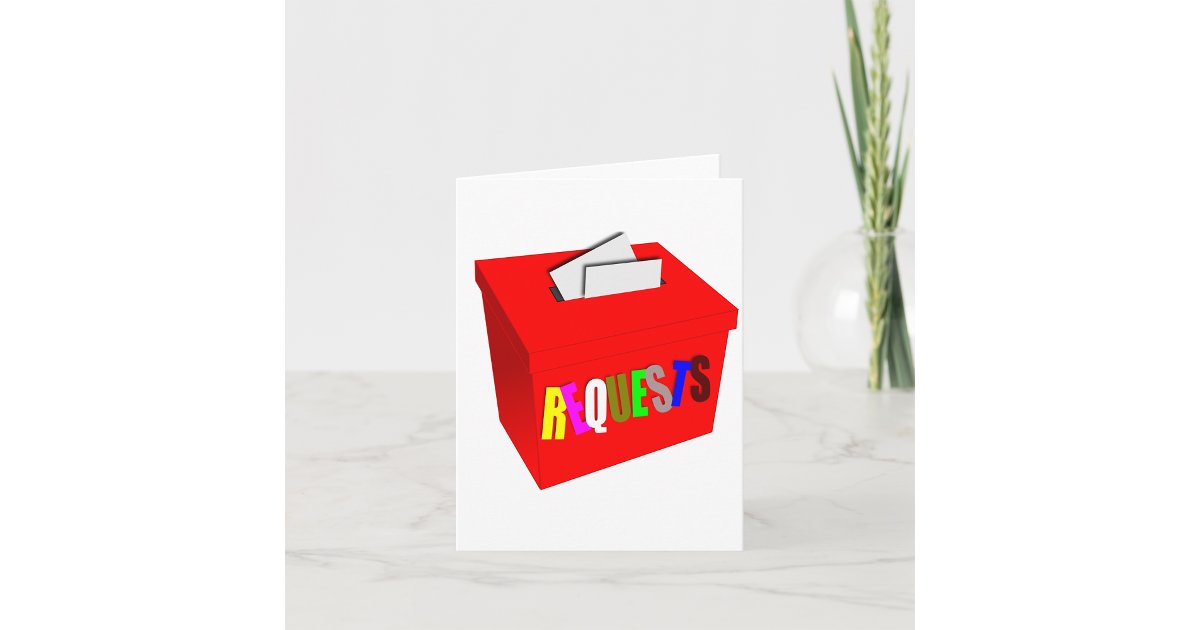 Request Box Note Cards | Zazzle