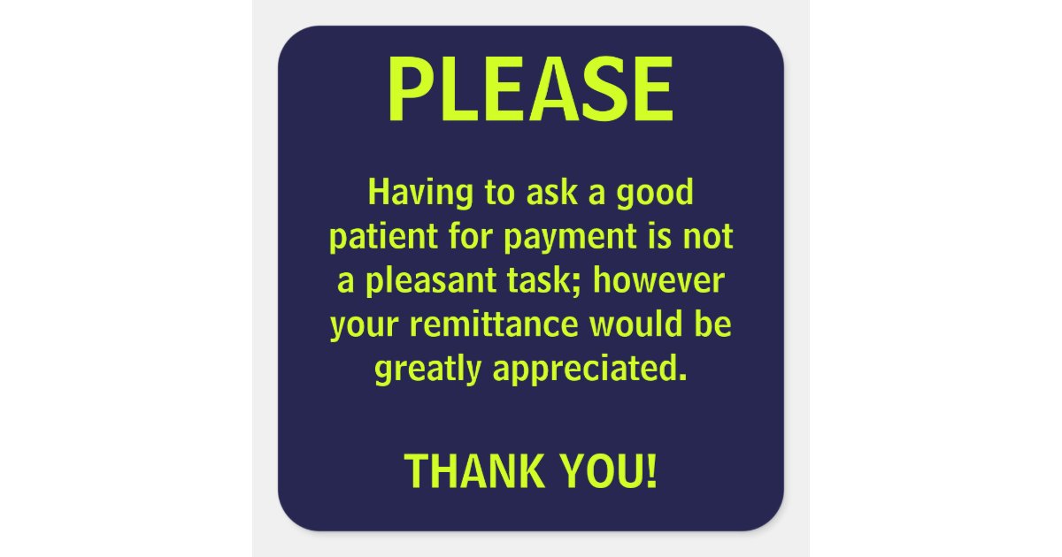 Request for Payment Billing Stickers | Zazzle
