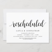 Rescheduled, Wedding Change the date Invitation | Zazzle