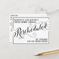 Rescheduling announcement design. postcard | Zazzle