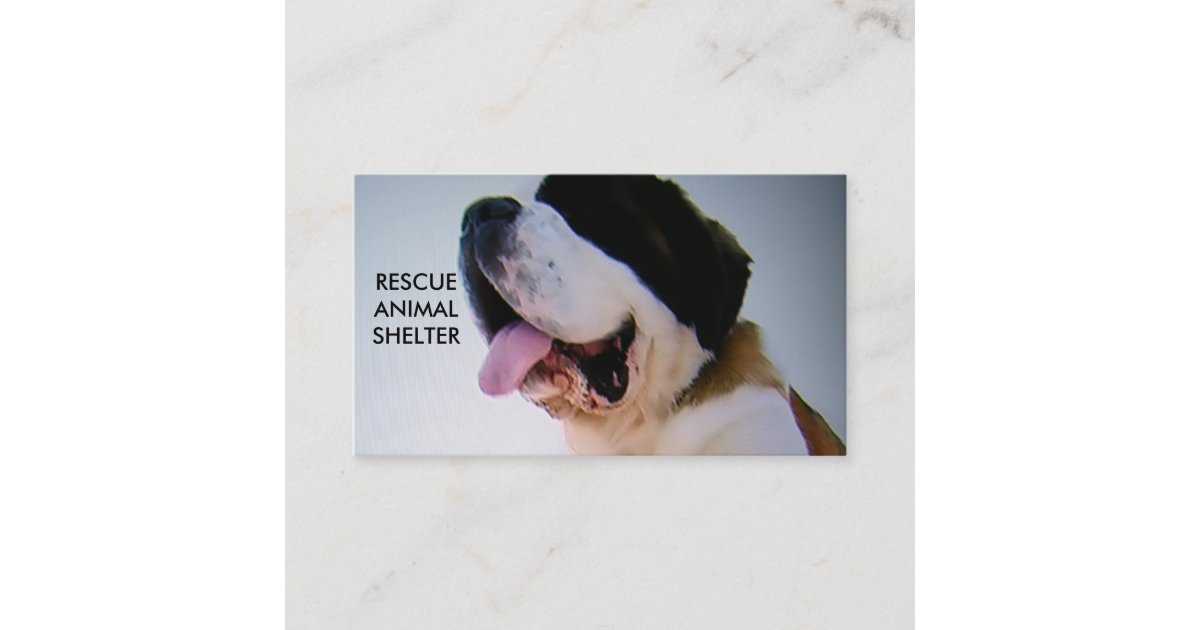 RESCUE ANIMAL SHELTER BUSINESS CARD | Zazzle