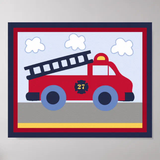 Rescue Vehicle #2 Fire Engine/Truck Poster | Zazzle
