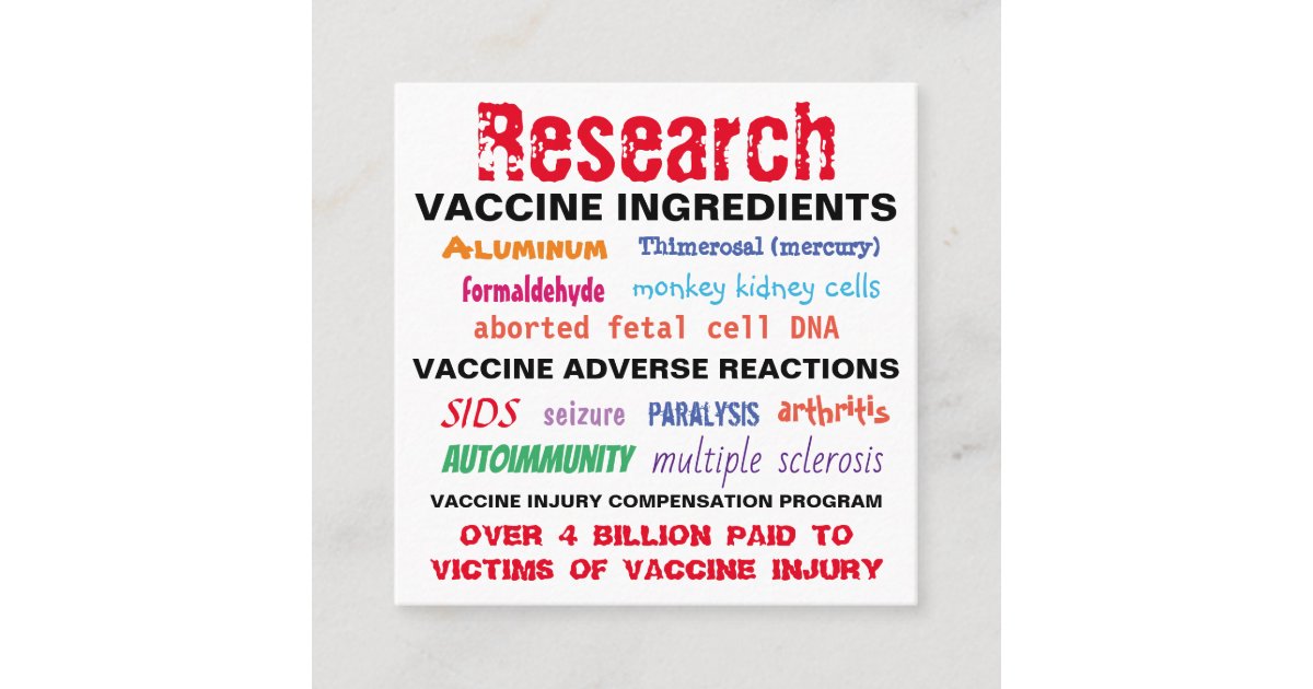Research Vaccines Business Cards / Hand Out Cards | Zazzle