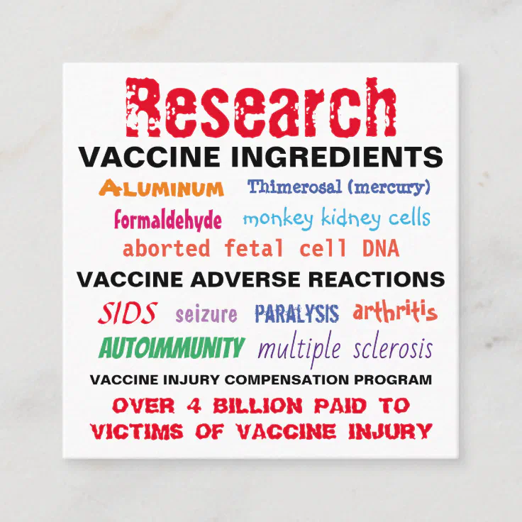 Research Vaccines Business Cards / Hand Out Cards | Zazzle
