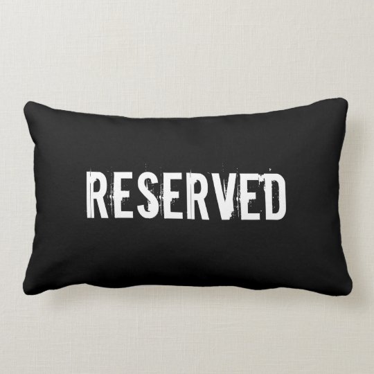 Reserved Cushion / Pillow in Grunge Black | Zazzle.com