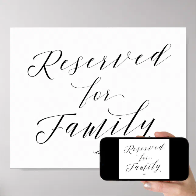 Reserved for Family Reception Dinner Sign | Zazzle