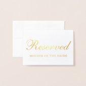 Reserved Gold Foil Special Guest Table Card | Zazzle