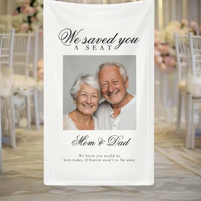 Reserved Seat - Photo Memorial Wedding Banner | Zazzle