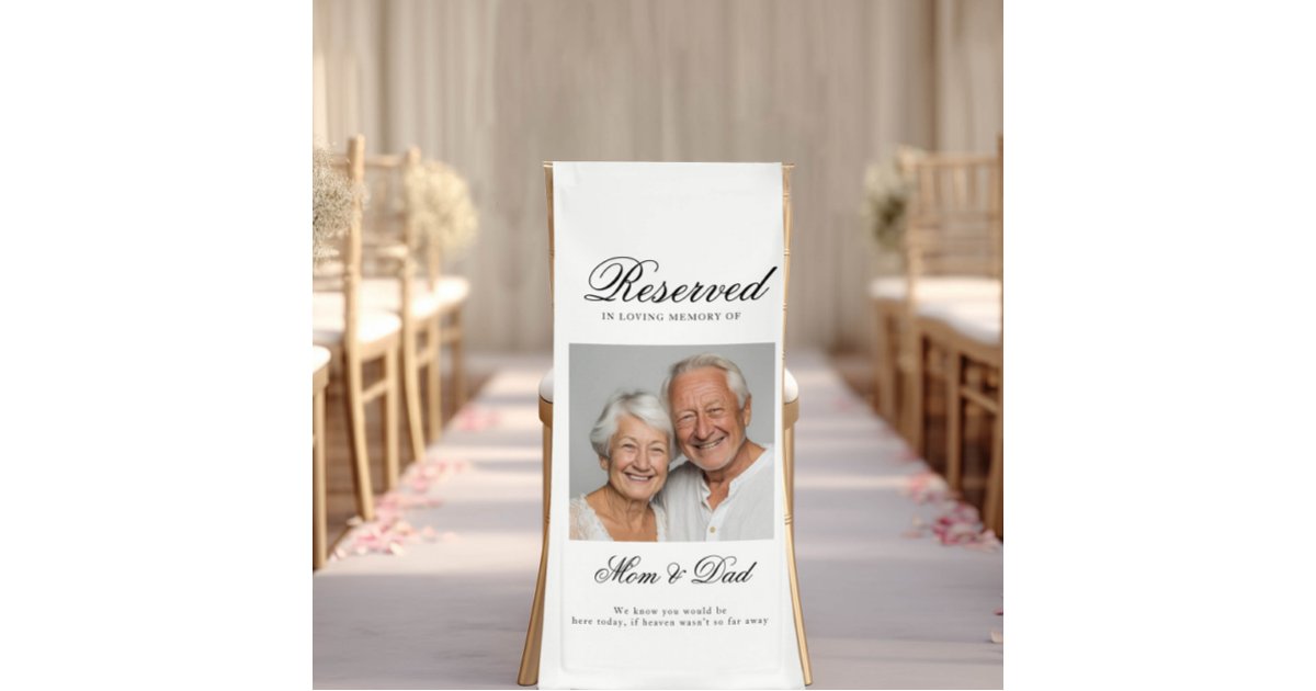 Reserved Seat - Photo Memorial Wedding Banner | Zazzle