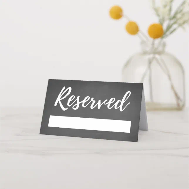Reserved Seat Wedding Place Cards Rustic | Zazzle