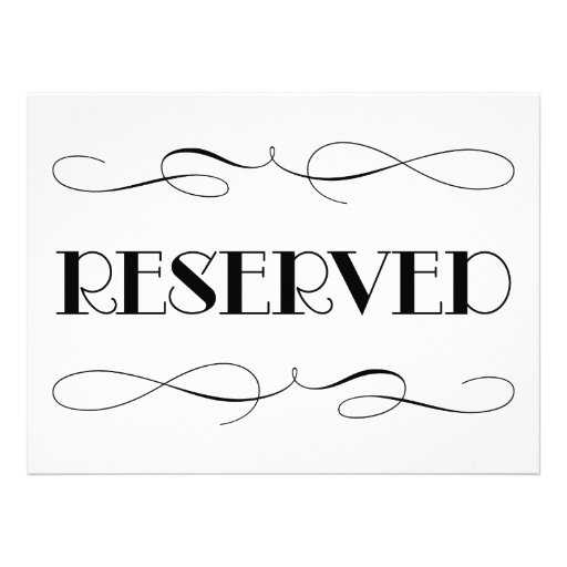 Reserved Signs 20 Pack Modern Reserved Table Sign With Name Line - For ...
