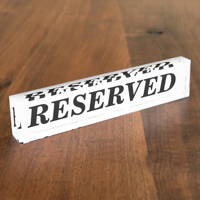 Reserved Sign for Restaurant Table Desk Name Plate | Zazzle