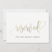 Reserved Sign - Lovely Calligraphy Invitation | Zazzle