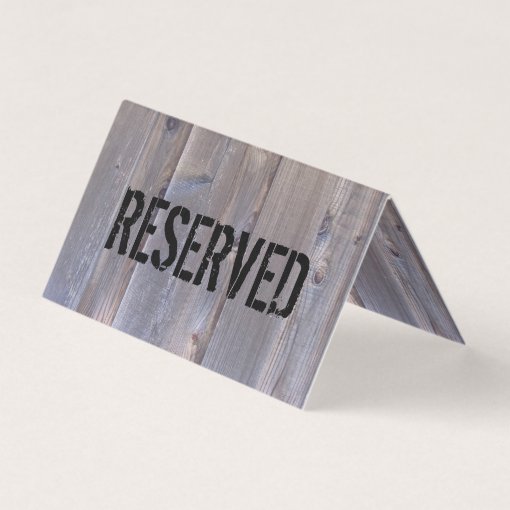 Reserved Table Card - Rustic Wood | Zazzle