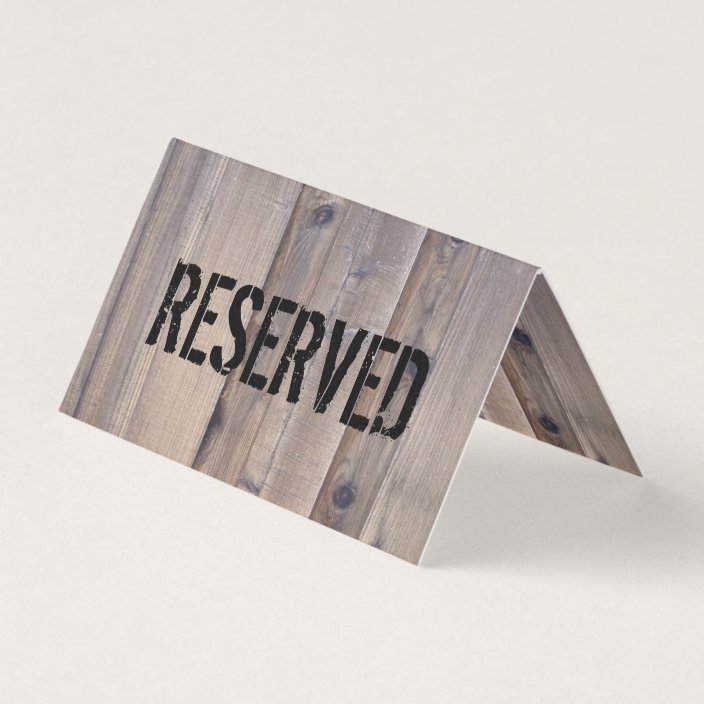 Reserved Table Card - Rustic Wood | Zazzle.com