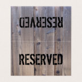 Reserved Table Card - Rustic Wood | Zazzle