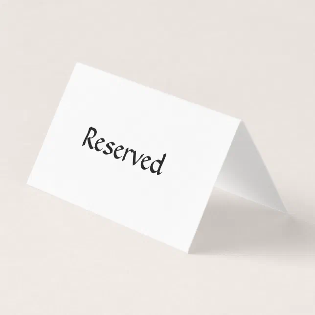 Reserved Table Sign Business Card | Zazzle
