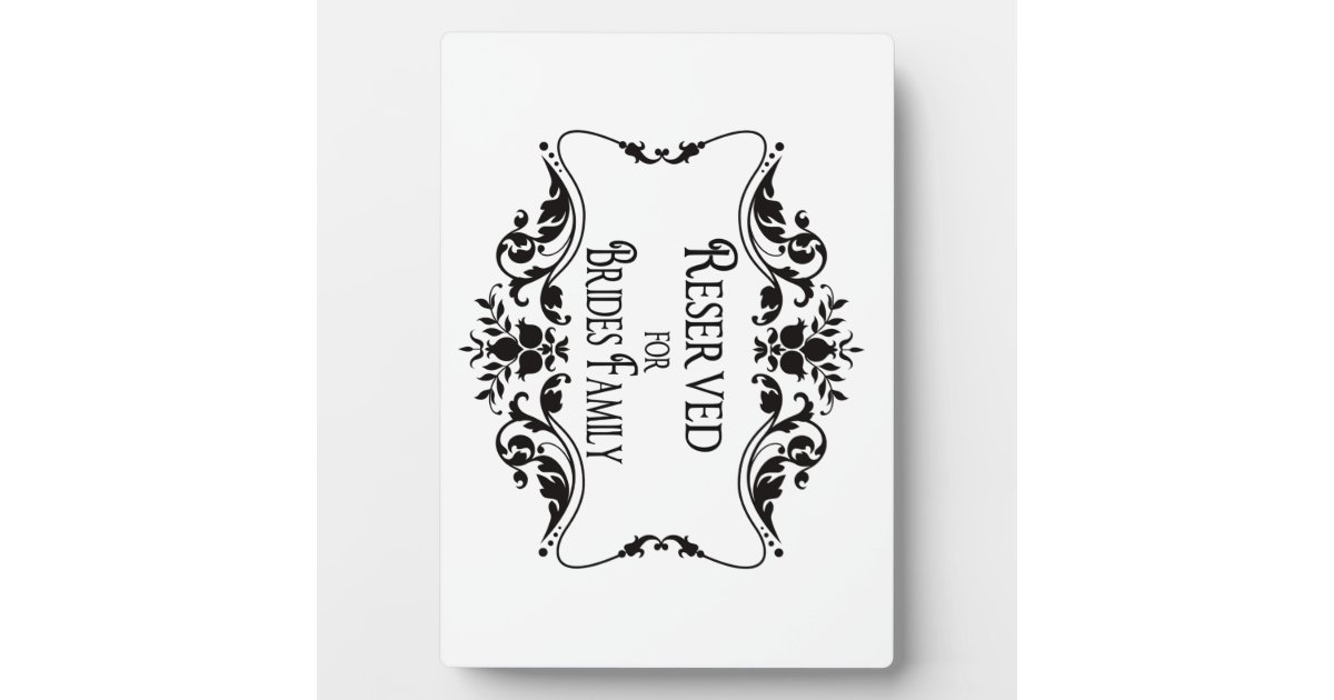 Reserved Table Signs Plaque | Zazzle