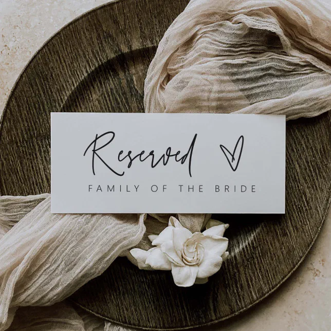 Reserved Wedding Table Chair Sign Decor G400 Invitation | Zazzle